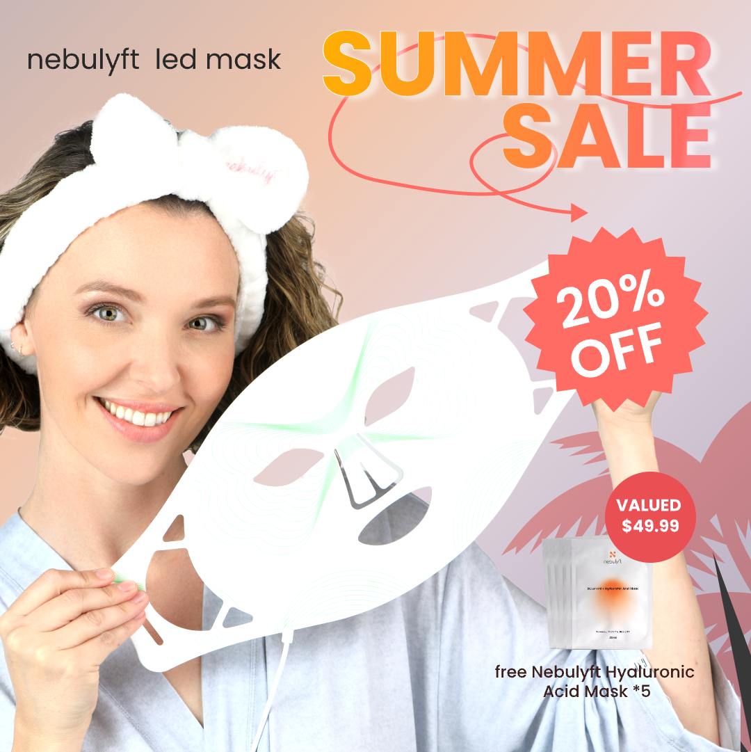 Nebulyft LED Face Mask Light Therapy Device + Nebulyft Facial Mask ...